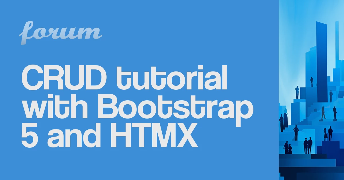 CRUD tutorial with Bootstrap 5 and HTMX — Nette Framework forum