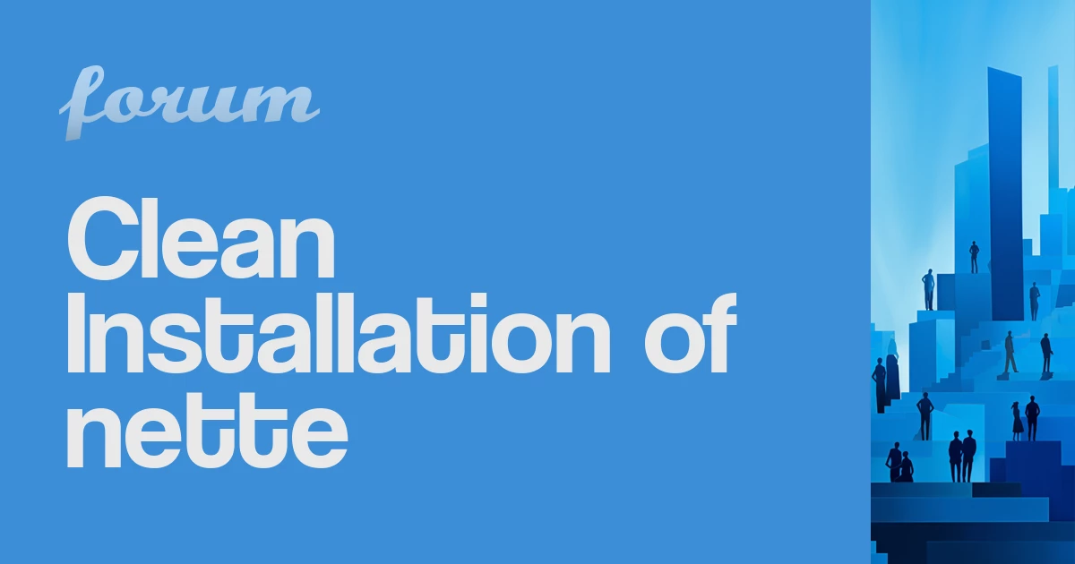 Clean Installation of nette — Nette Framework forum