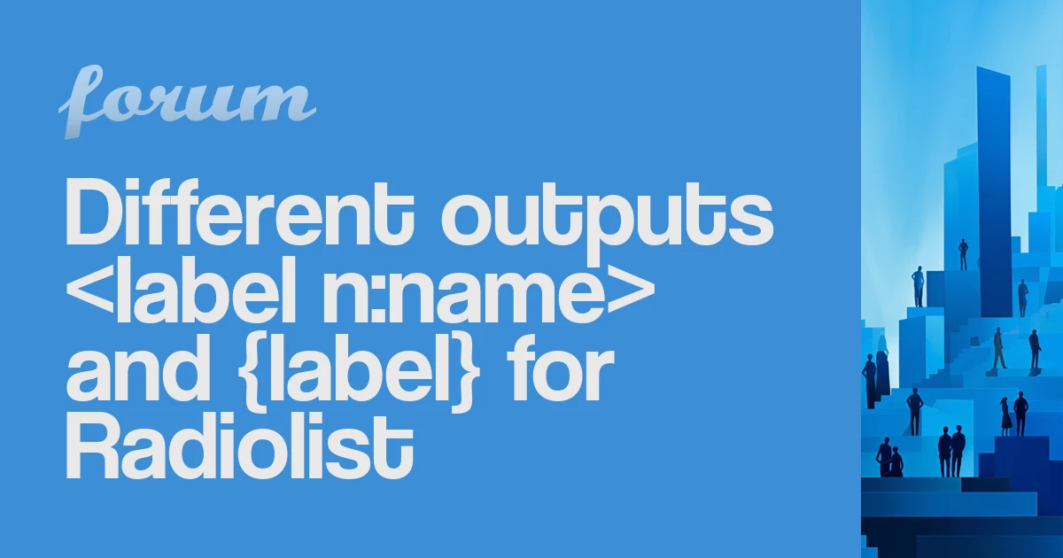 Different Outputs And {label} For Radiolist — Nette Framework Forum
