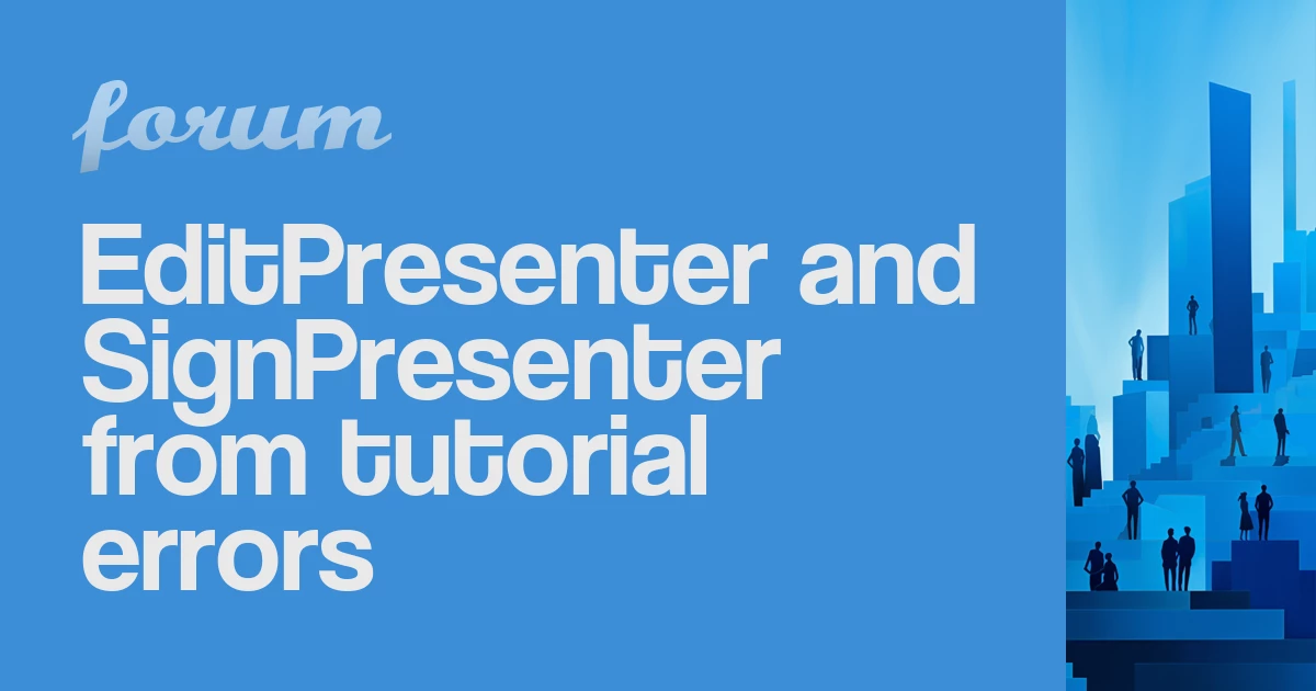 Editpresenter And Signpresenter From Tutorial Errors — Nette Framework Forum