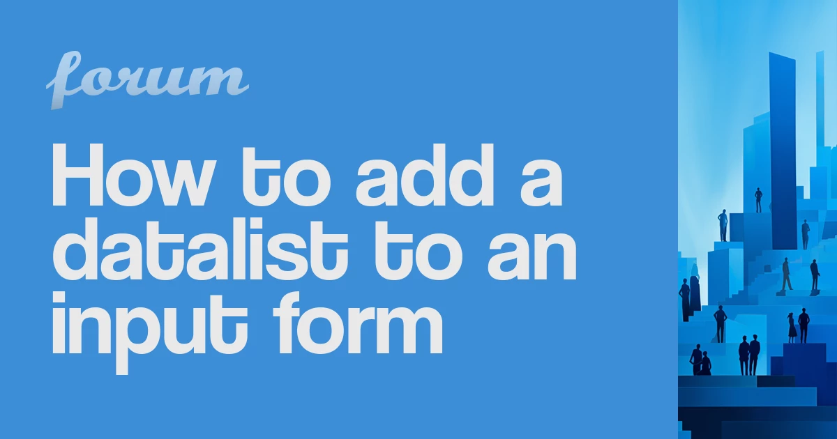 How To Add A Datalist To An Input Form — Nette Framework Forum