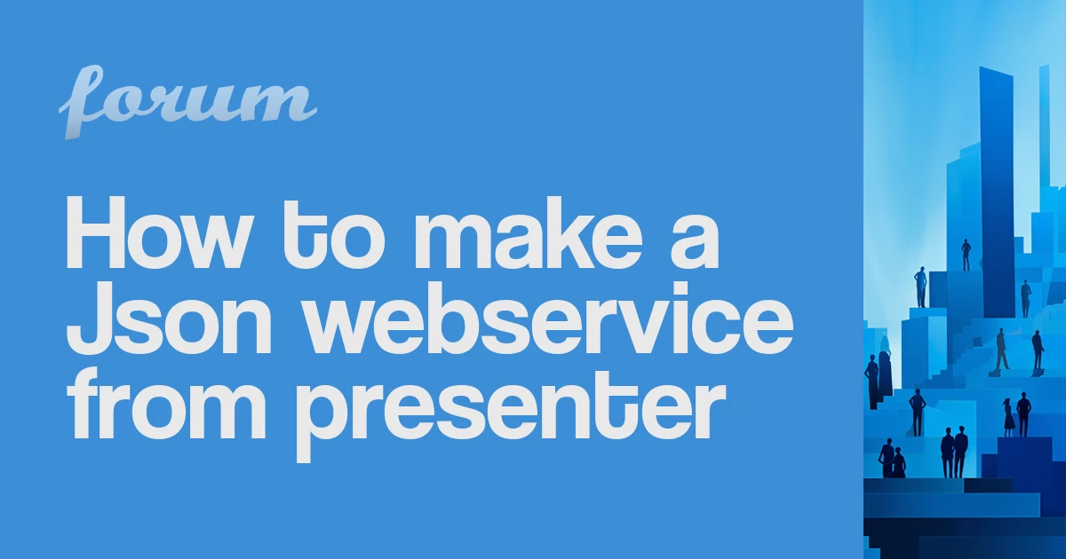How to make a Json webservice from presenter — Nette Framework forum