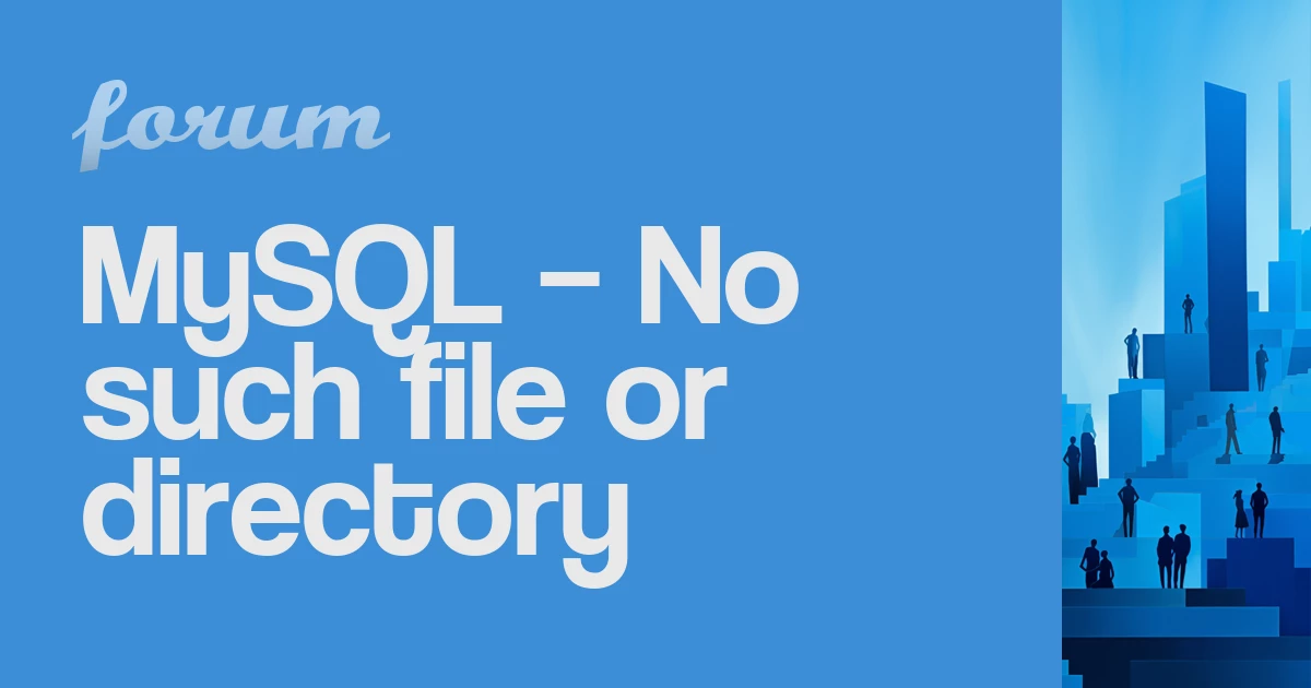 Mysql No Such File Or Directory — Nette Framework Forum