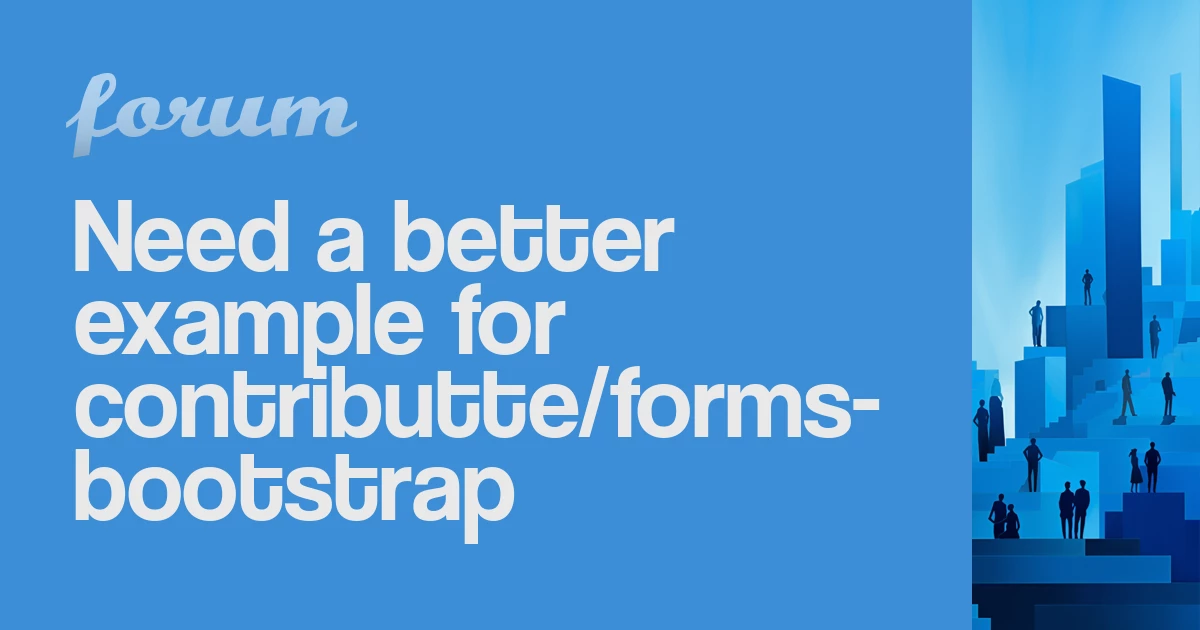 Need A Better Example For Contributte Forms Bootstrap — Nette Framework Forum