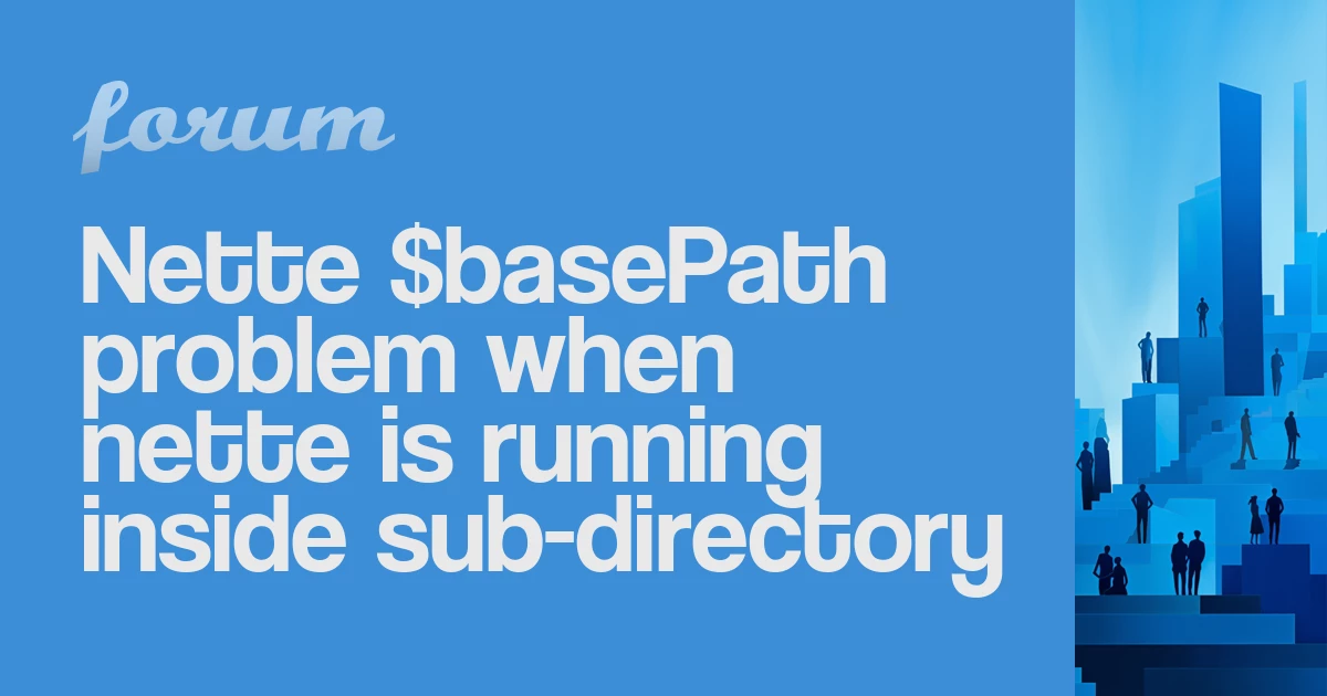 Nette Basepath Problem When Nette Is Running Inside Sub Directory — Nette Framework Forum