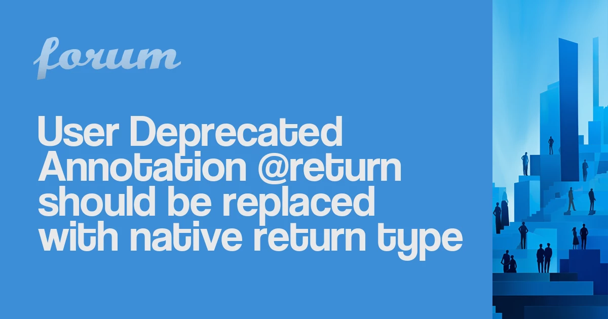 User Deprecated Annotation @return should be replaced with native return type — Nette Framework ...