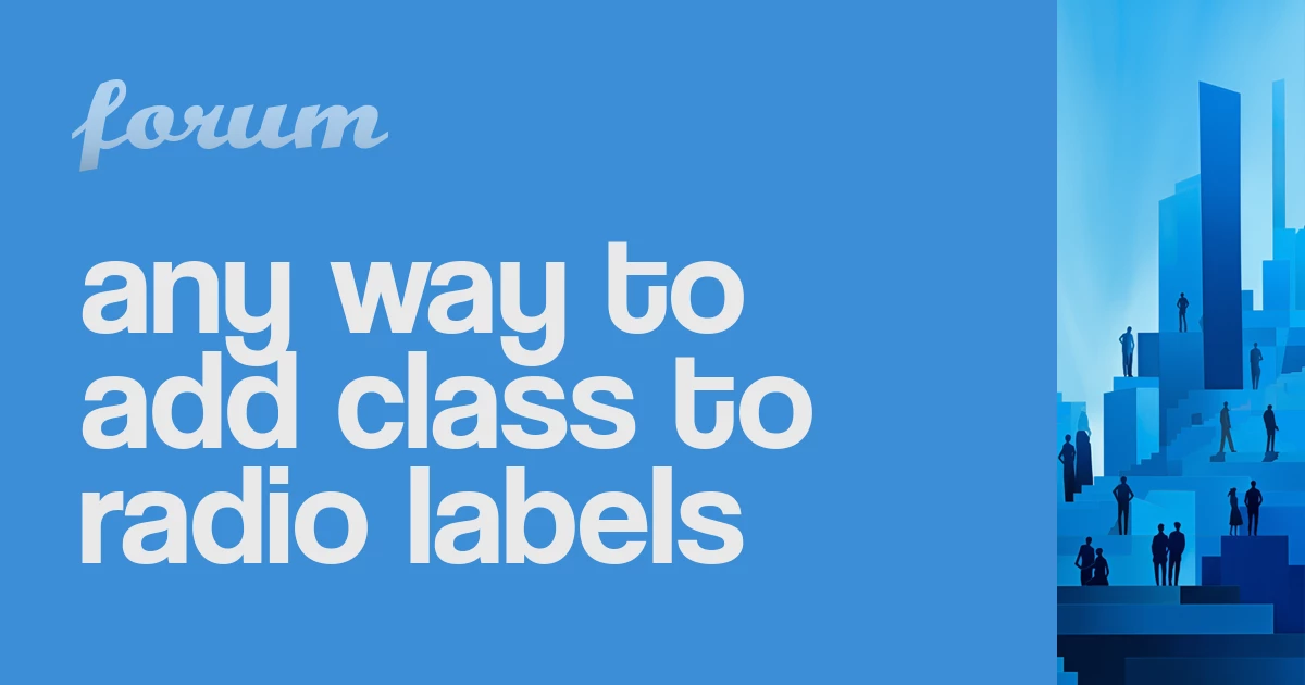 any way to add class to radio labels — Nette Framework forum