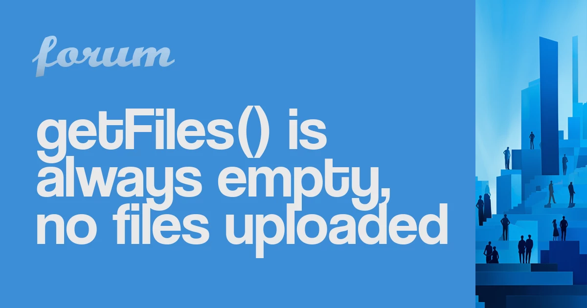 getFiles() is always empty, no files uploaded — Nette Framework forum