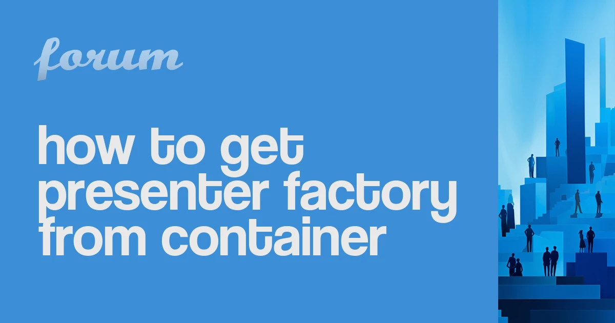 How To Get Presenter Factory From Container — Nette Framework Forum